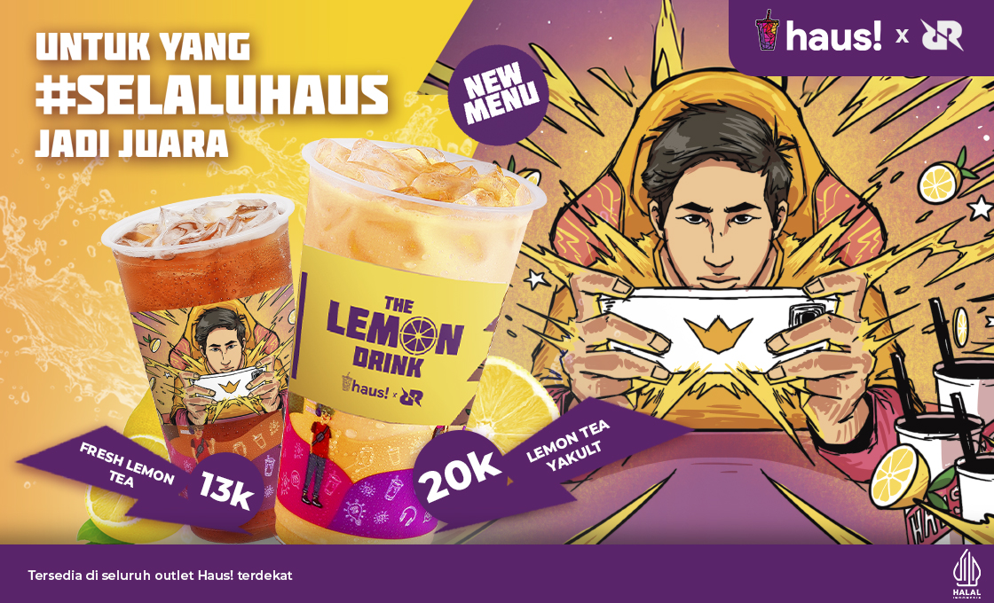 Kolaborasi RRQ Lemon dan Haus! Indonesia Hasilkan The Lemon Drink